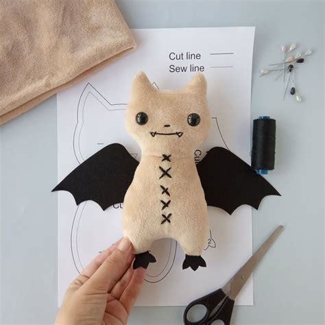 Plush Bat Sewing Pattern Halloween Decor Diy Cute Sewing Projects