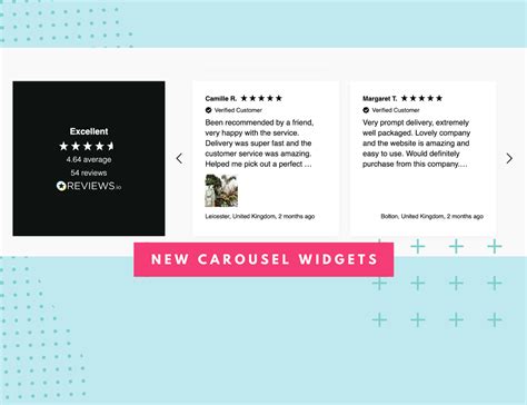 New Customisable Review Carousel Widgets