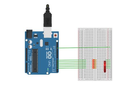 circuit design 流水灯实验 tinkercad