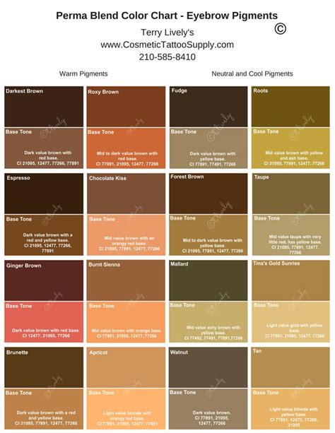 Perma Blend Pigment Colour Chart With Paintcolor Ideas Youll Have No