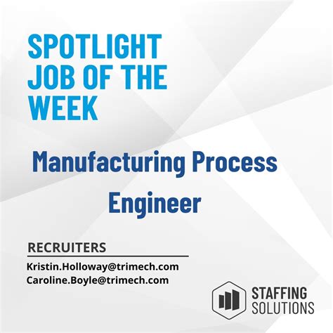 Check Out Our Manufacturing Process Engineer Position In Westminster Maryland Trimech