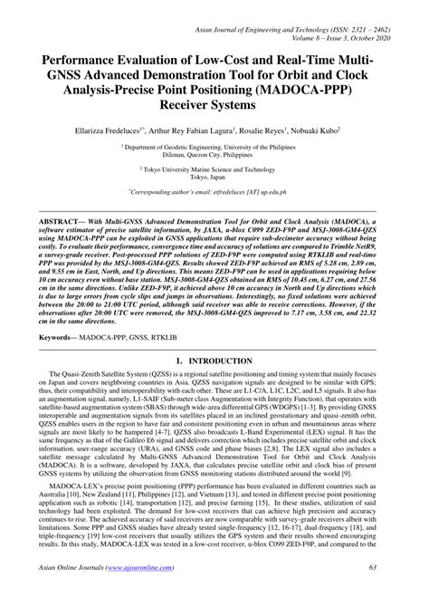 Pdf Performance Evaluation Of Low Cost And Real Time Multi Gnss Advanced Demonstration Tool