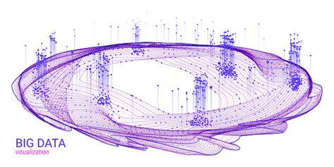 Wave 3d Big Data Visualization Analysis Infographic Stock Illustration