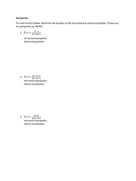 Math 103 2023 24 More Practice Problems 1 2 Pdf Asymptote Mathematical Analysis