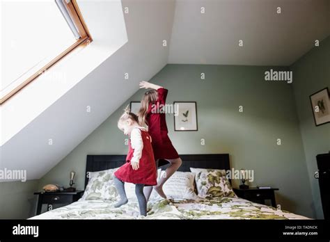 Bouncing On The Bed Hi Res Stock Photography And Images Alamy