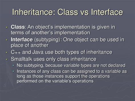 ppt inheritance in java and c class vs interface powerpoint