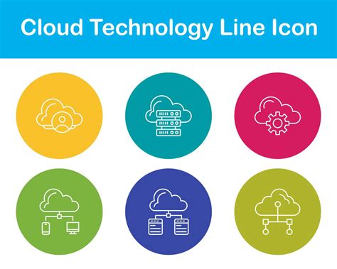 Cloud Technology Vector Icon Set 20652288 Vector Art At Vecteezy