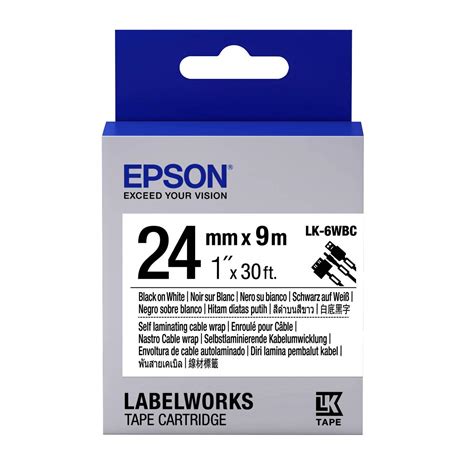Buy Epson Labelworks Self Laminating Cable Wrap Lk Replaces Lc Tape Cartridge ~1 Black On