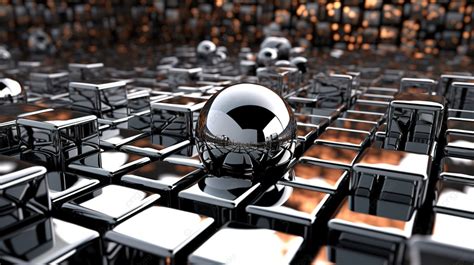 금속 큐브 및 구체의 추상 3d 렌더링 3d 개체 3d 공 3d 아트 배경 일러스트 및 사진 무료 다운로드 Pngtree