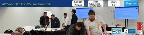 ISO Group API Spec Q Q QMS Fundamentals Training Course