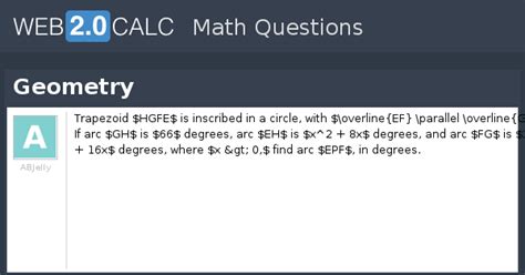 View Question Geometry