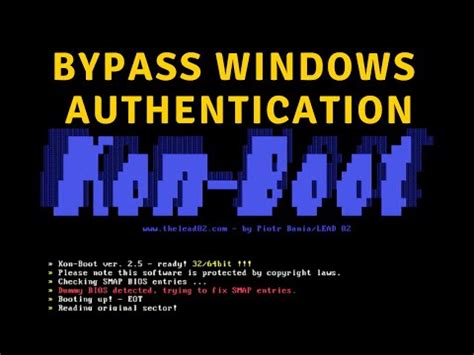 Latest News Exploits Tutorials On Tumblr Bypass Windows Authentication With Kon Boot
