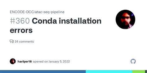 Conda Installation Errors · Issue 360 · Encode Dccatac Seq Pipeline