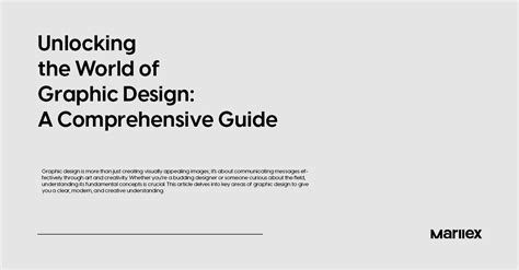unlocking the world of graphic design a comprehensive guide