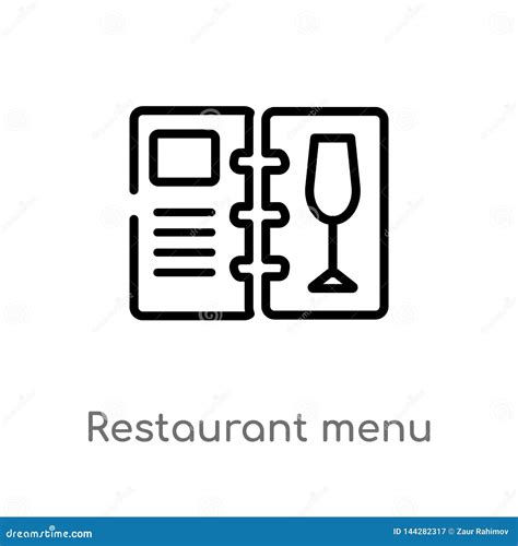 Outline Restaurant Menu Vector Icon Isolated Black Simple Line Element Illustration From Food