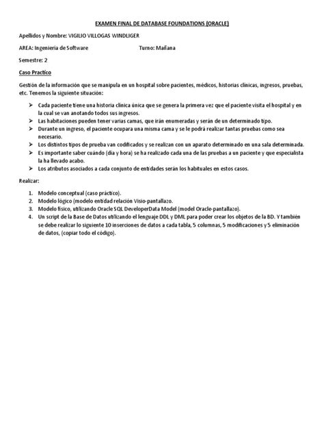 examen final de database foundations descargar gratis pdf bases de
