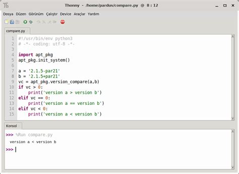 Thonny Pardus Uygulamaları Thonny Pardus Uygulamaları