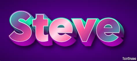 Steve Text Effect And Logo Design Name