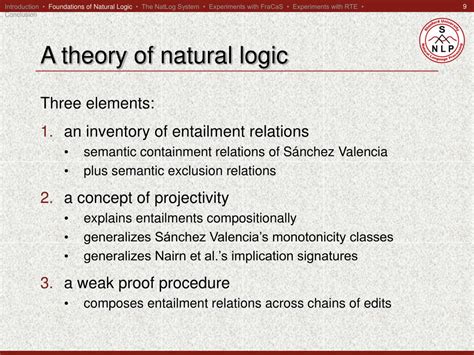 Ppt Containment Exclusion And Implicativity A Model Of Natural Logic For Textual Inference