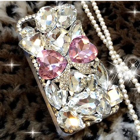 S Luxury Bling Diamond Gem Flower Crystal Hard Case Cover For Various Phones For Samsung Galaxy