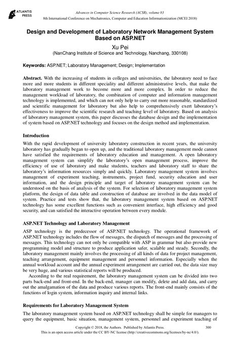 pdf design and development of laboratory network management system