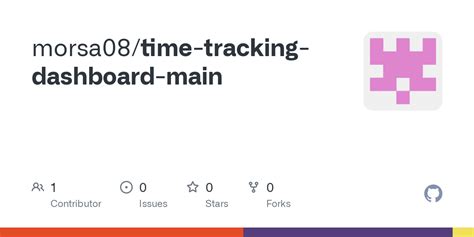 Github Morsa Time Tracking Dashboard Main