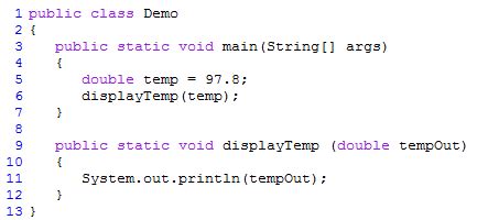 Solved In The Code Below Is An Argument And Chegg