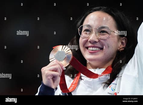 Great Britain S Alice Tai Holding A Bronze Medal She Won In Women S M Butterfly S Final At