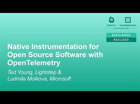 conference talks talk native instrumentation for open source software