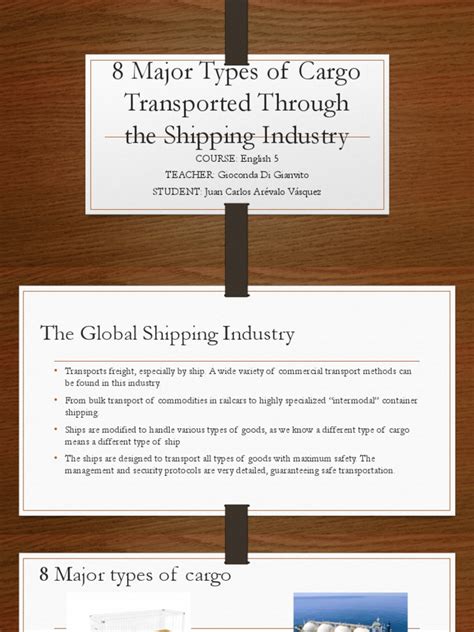 8 Major Cargo Types In Shipping Pdf
