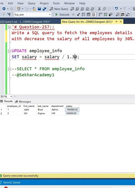 Sql Interview Question 257 Shorts Ytshorts Youtubeshorts Sql Mysql Query