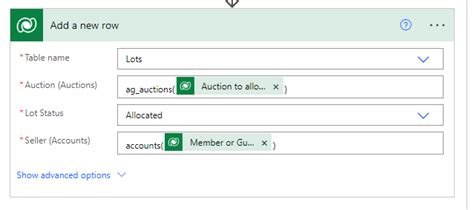 add a new row to dataverse url was not parsed due to an