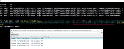 Retrieve Folder Messages Using Get Mgusermailfoldermessage In Powershell