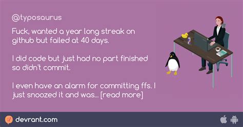 Research Fuck Wanted A Year Long Streak On Github But Failed At 40 Days I Did Code But Just