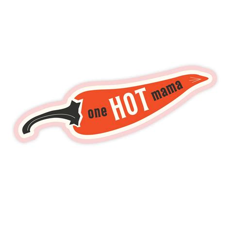 One Hot Mama Sticker Mom Sticker Hot Mom Sticker Water Bottle Sticker