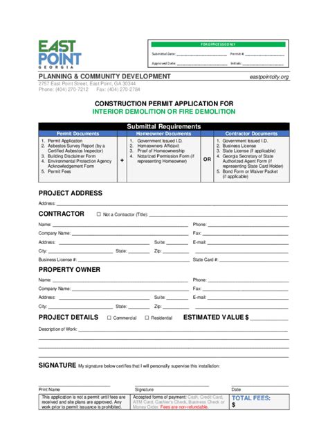 486231126 Submittal Date Permit Fillable Online Submittal Date