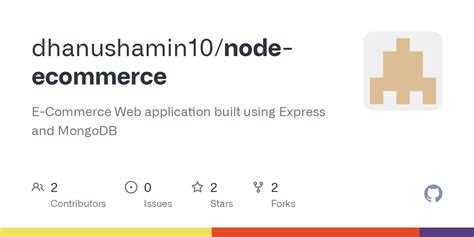Github Dhanushamin Node Ecommerce E Commerce Web Application Built Using Express And Mongodb