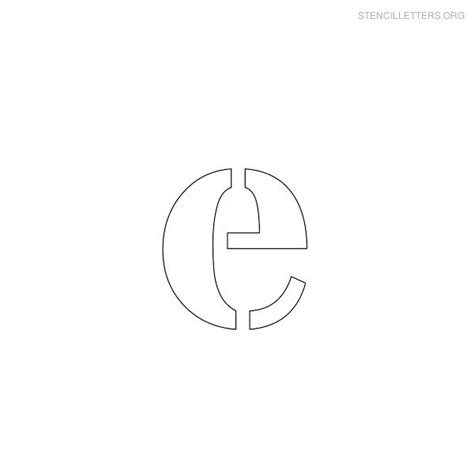 Letter E Printable Alphabet Stencil Templates Stencil Letters Org