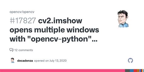 Cv2imshow Opens Multiple Windows With Opencv Python Package From