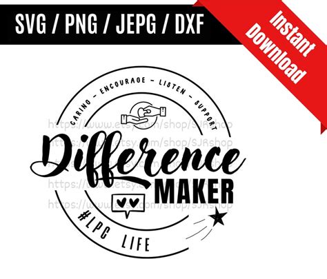 Difference Maker Svg LPC Life Svg Licensed Professional Etsy