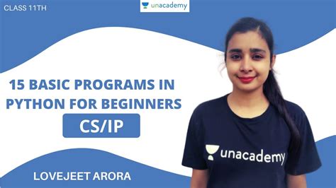 15 Basic Programs In Python For Beginners Cs And Ip Cbse Class 11th Lovejeet Maam Youtube