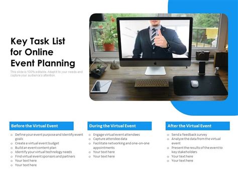Key Task List For Online Event Planning Ppt Powerpoint Presentation Portfolio Styles Pdf