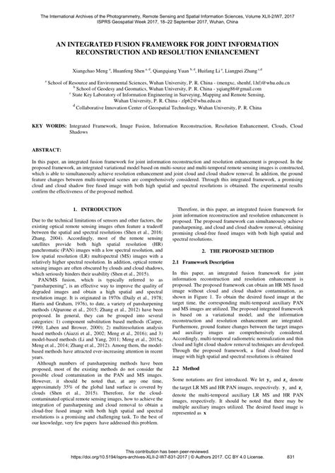 Pdf An Integrated Fusion Framework For Joint Information