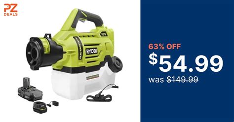 Ryobi One 18 Volt Electrostatic Sprayer W2 20 Ah Battery And Charger