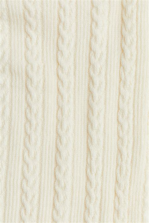 Чорапи с дължина над коляното с едра плетка Кремав ЖЕНИ Handm Bg