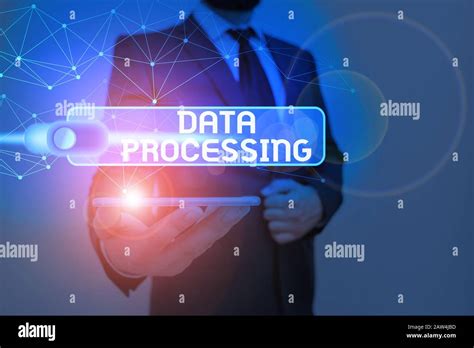 Writing Note Showing Data Processing Business Concept For Collection And Manipulation Of Items