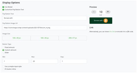 Create Bitcoin Payment Button And Bitcoin Donation Button