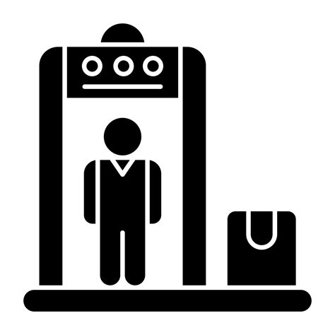 Editable Design Icon Of Security Checking Door 24168605 Vector Art At