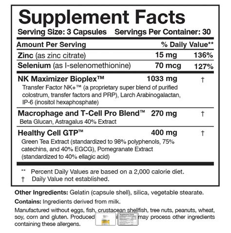 Transfer Factor Multi Immune™ Mushroom Free Researched Nutritionals 90 Caps Special Order