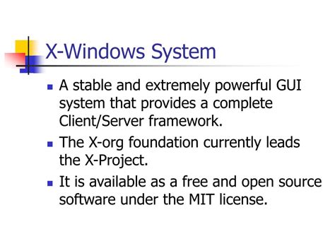 PPT Linux GUI X Windows System PowerPoint Presentation Free Download ID 4132466